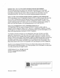 Moderna Fact Sheet for Recipients and Caregivers |Lakeview Methodist ...